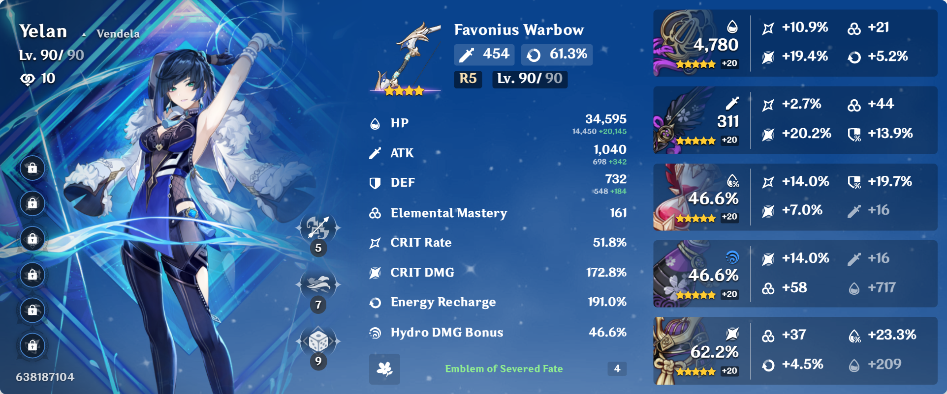 Updated Sub DPS Yelan Build! Genshin Impact | HoYoLAB