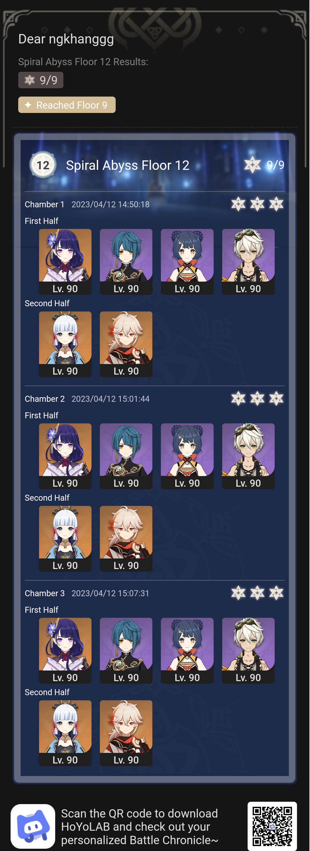 Spiral Abyss 3.5 Floor 12 9 Stars Genshin Impact | HoYoLAB