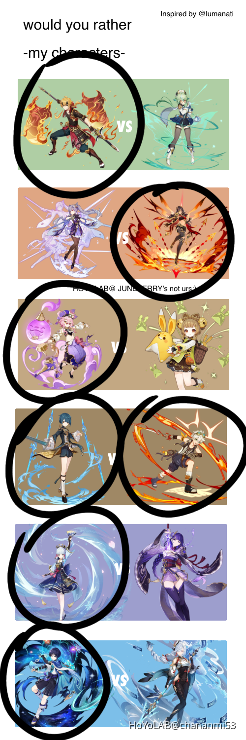 buda benimki işte, son ikisi arasında seçim yapamam ben Genshin Impact ...