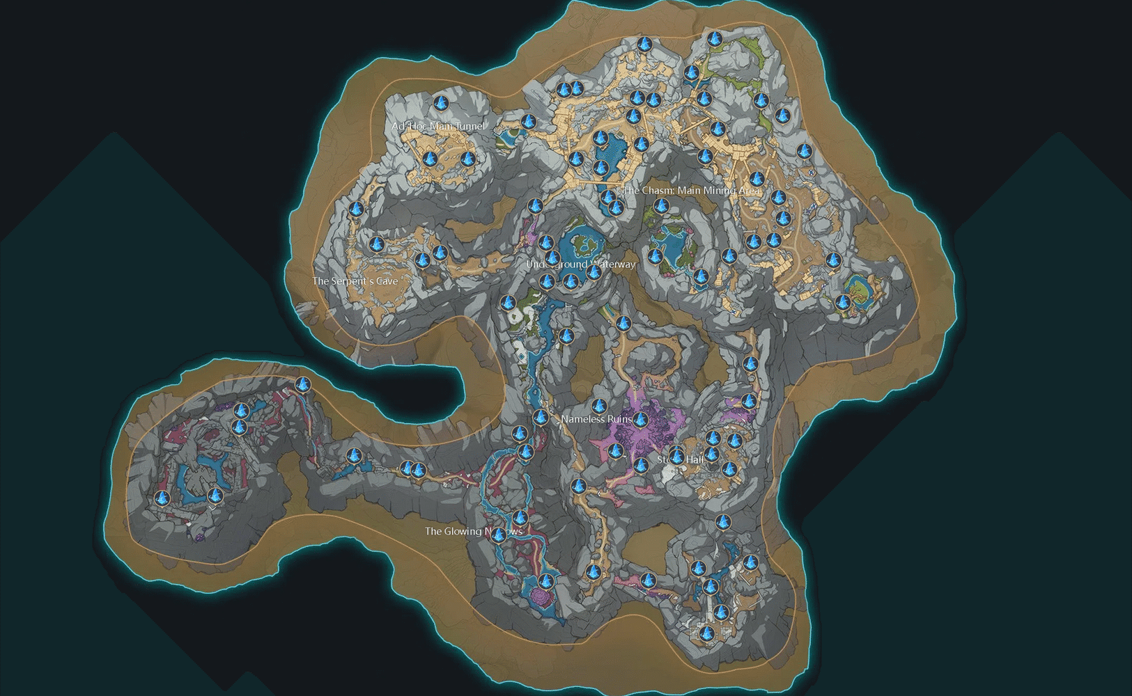 Lumenspar Collection Guide (III/VIII) - The Chasm: Main Mining Area (16 ...