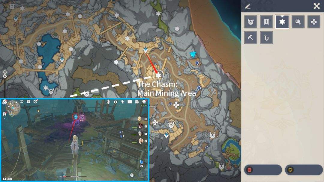 Lumenspar Collection Guide (III/VIII) - The Chasm: Main Mining Area (16 ...