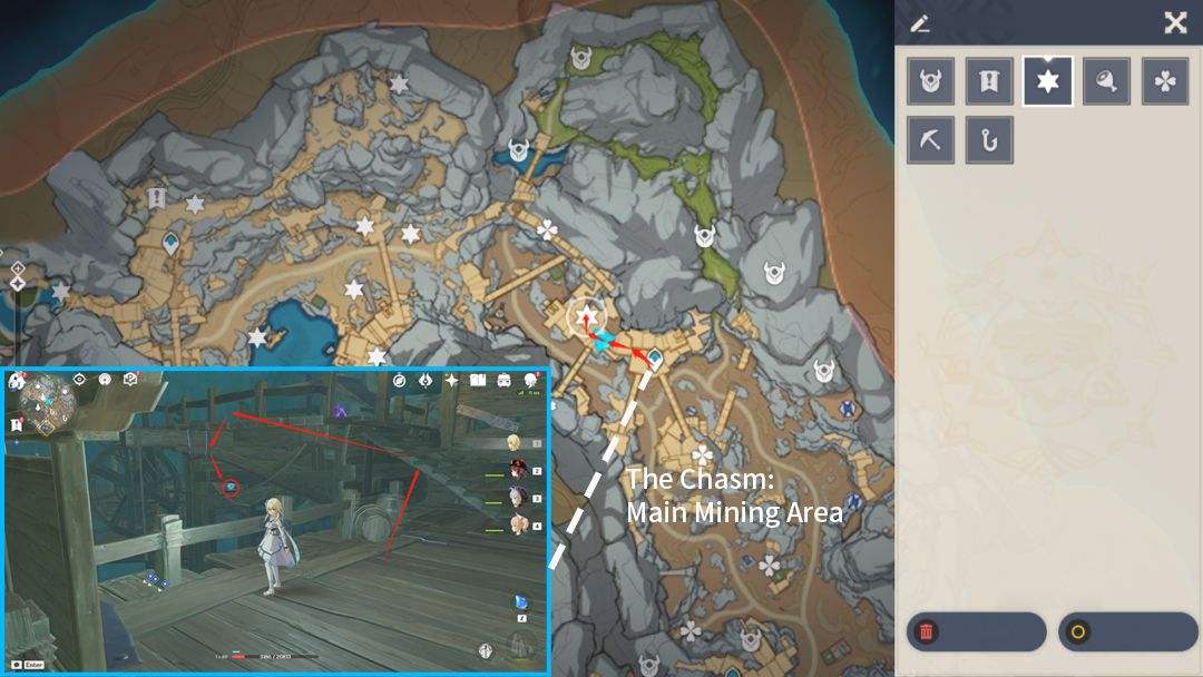 Lumenspar Collection Guide (III/VIII) - The Chasm: Main Mining Area (16 ...