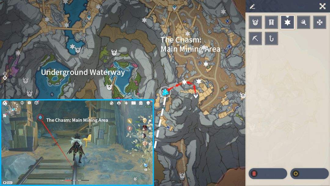 Lumenspar Collection Guide (III/VIII) - The Chasm: Main Mining Area (16 ...