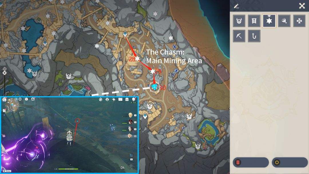 Lumenspar Collection Guide (III/VIII) - The Chasm: Main Mining Area (16 ...