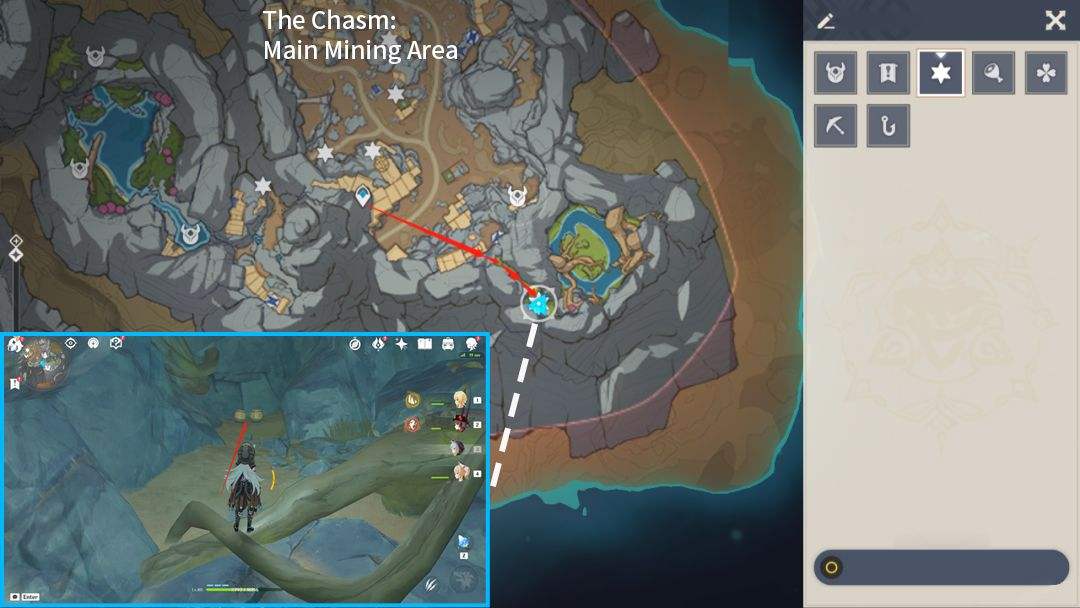 Lumenspar Collection Guide (III/VIII) - The Chasm: Main Mining Area (16 ...