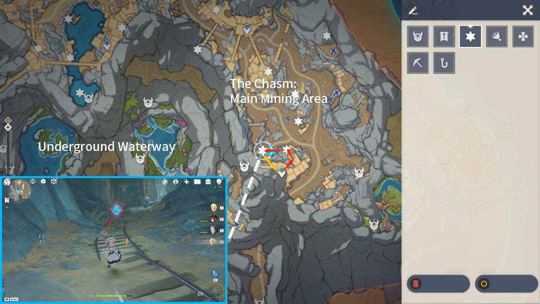 Lumenspar Collection Guide (III/VIII) - The Chasm: Main Mining Area (16 ...