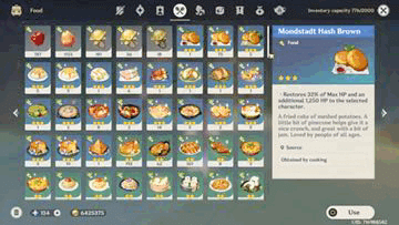 Trying to cook every character dish (of the ones I own) Genshin Impact ...