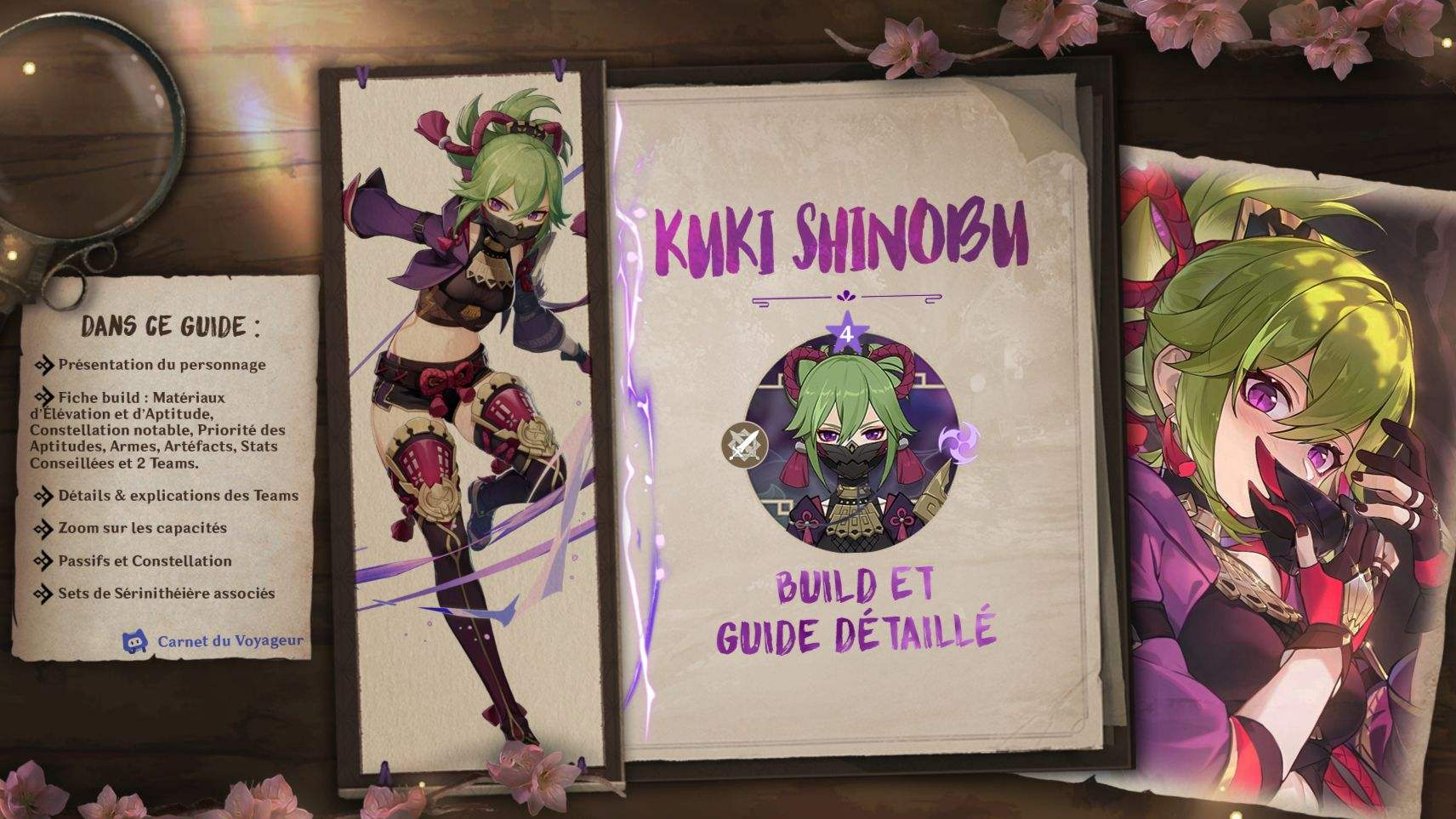 [Version 3.6] Kuki Shinobu | Planning de Farm et Farming Route : Herbe ...