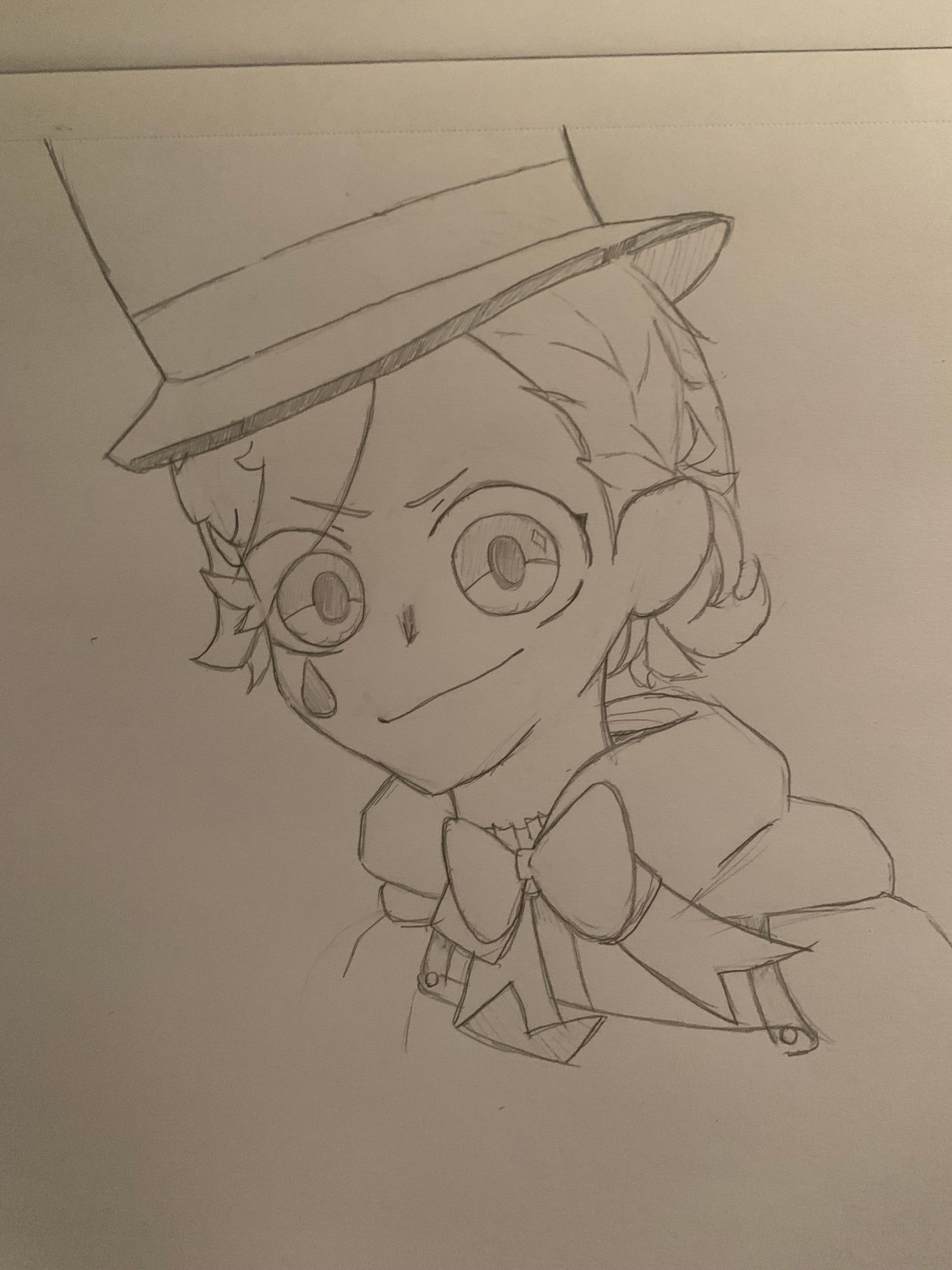 Lyney drawing - unfinished Genshin Impact | HoYoLAB