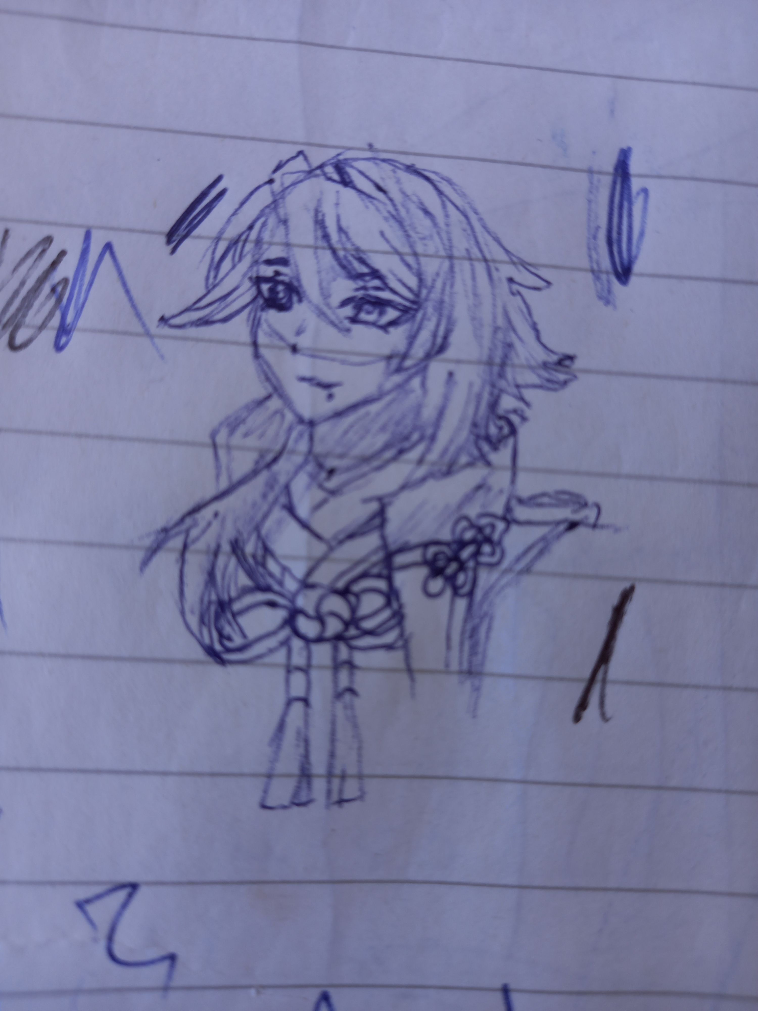 I did a small drawing of Ayato last year Genshin Impact | HoYoLAB