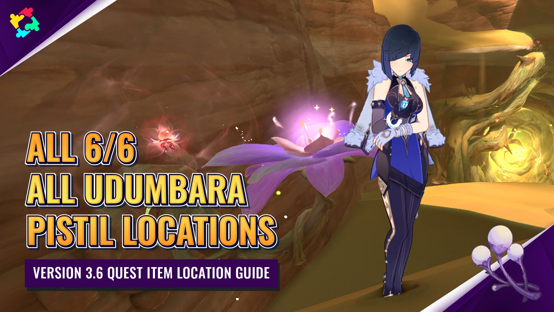 [version 3.6] All 6/6 Udumbara Pistil Locations Genshin Impact | HoYoLAB