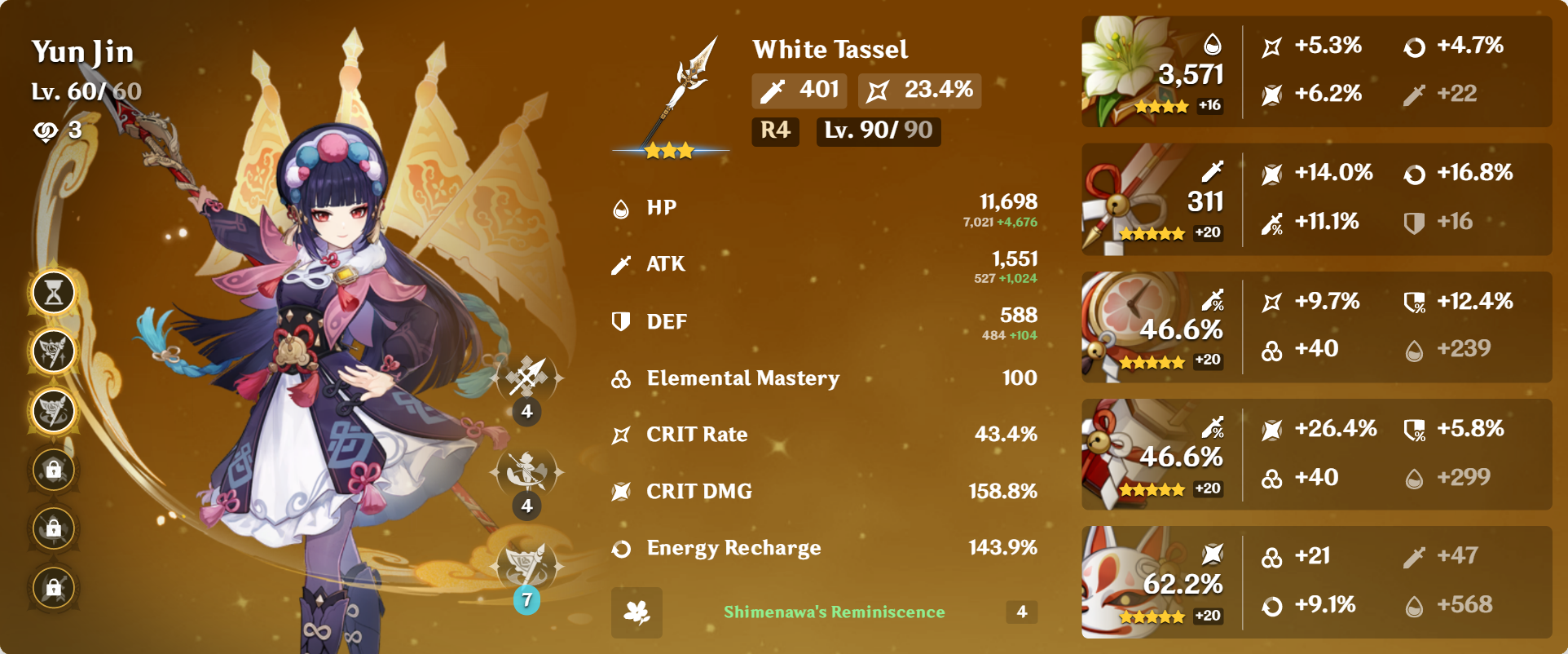 yunjin build !!! Genshin Impact | HoYoLAB