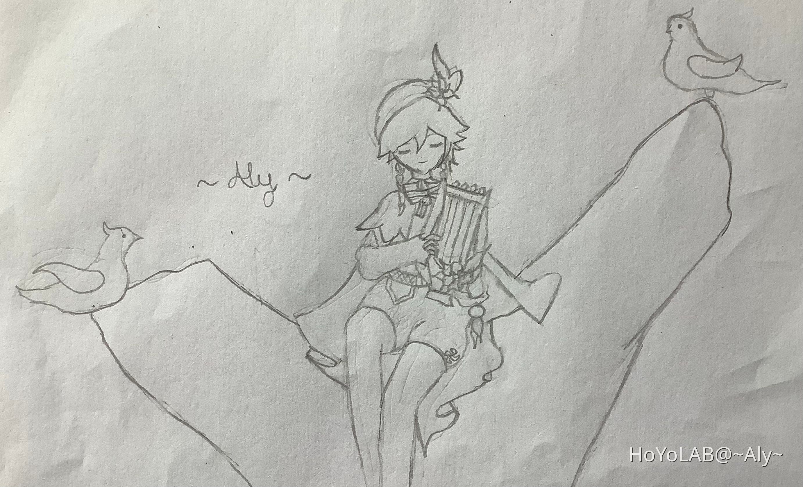 Venti Sketch Update! Genshin Impact | HoYoLAB