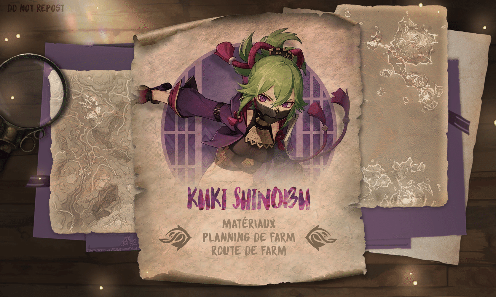 [Version 3.6] Kuki Shinobu | Planning de Farm et Farming Route : Herbe ...