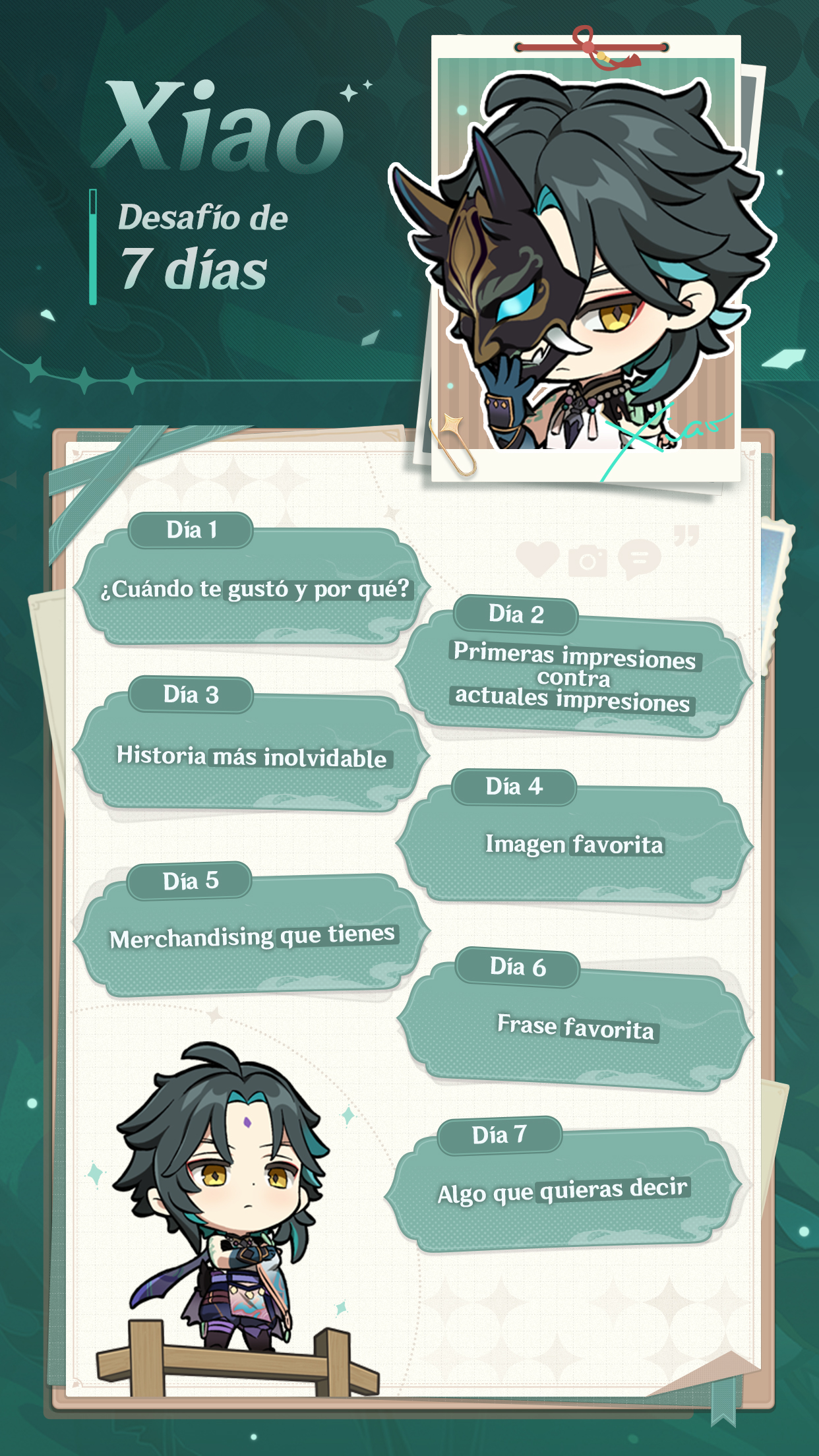 ¡Si eres fan de Xiao, no te lo pierdas! Desafío de 7 días de Xiao ...