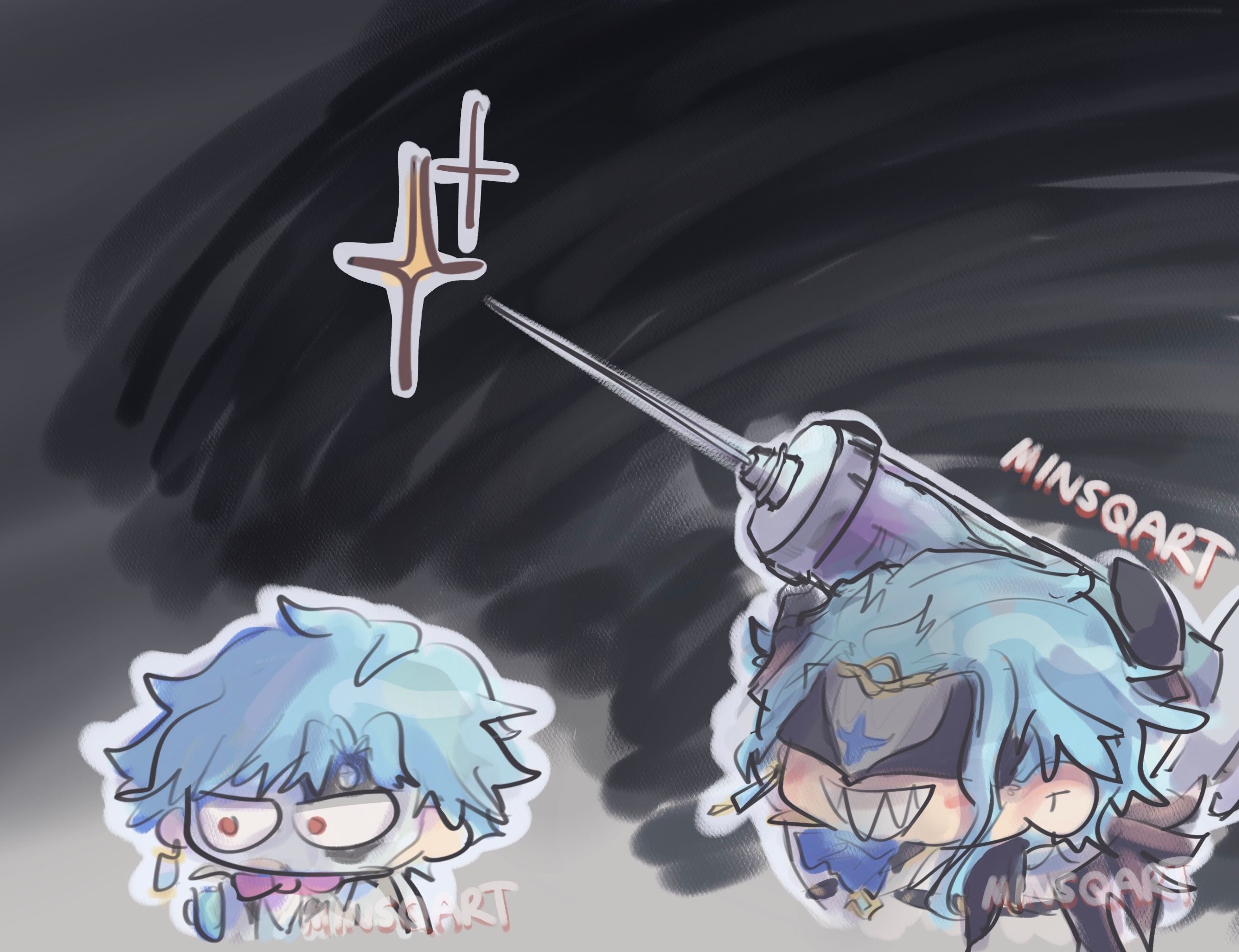 NOOOO WATCH OUT WEBTTORE THERE’S A NEEDLE HEADING FOR YOUR NECK ...