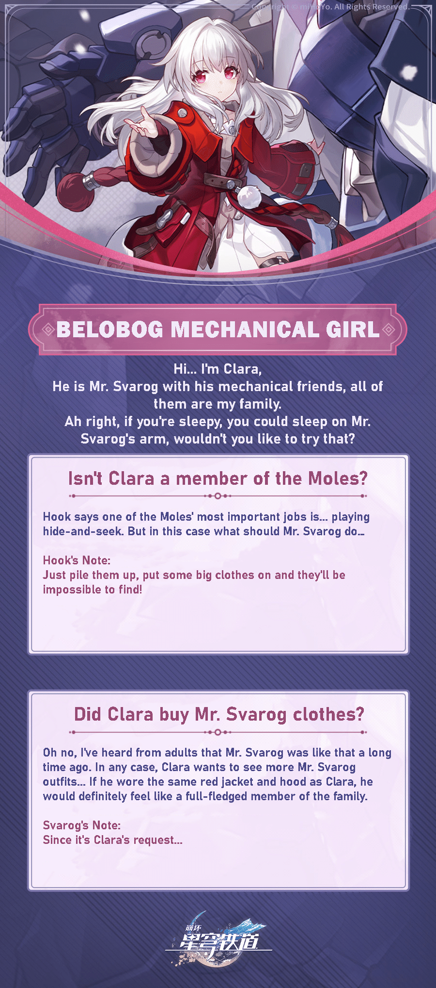 Character Introduction | Clara Honkai: Star Rail | HoYoLAB