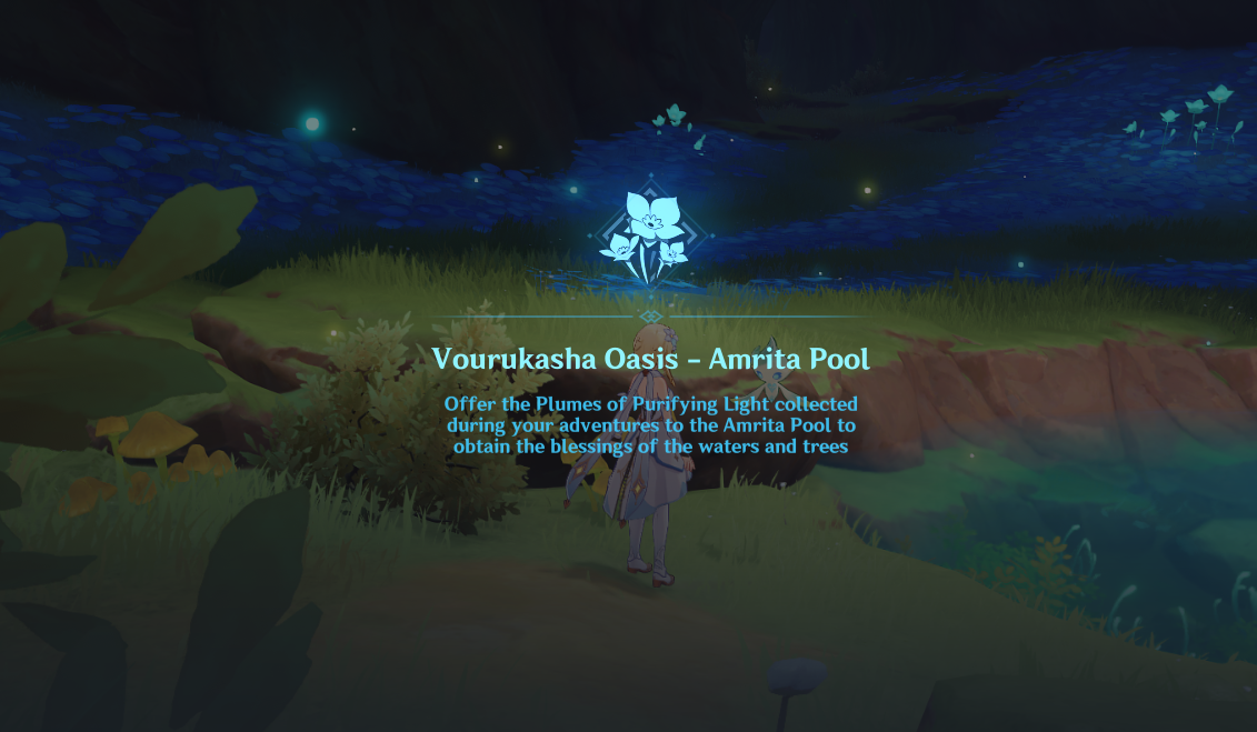 Amrita Pool Grants 600 Primos, 100 for each of the 6 offerings~ Genshin ...