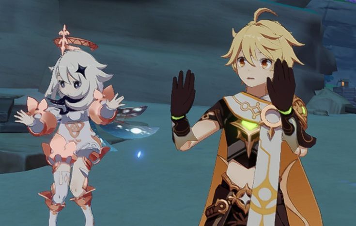 Aether and paimon Genshin Impact | HoYoLAB