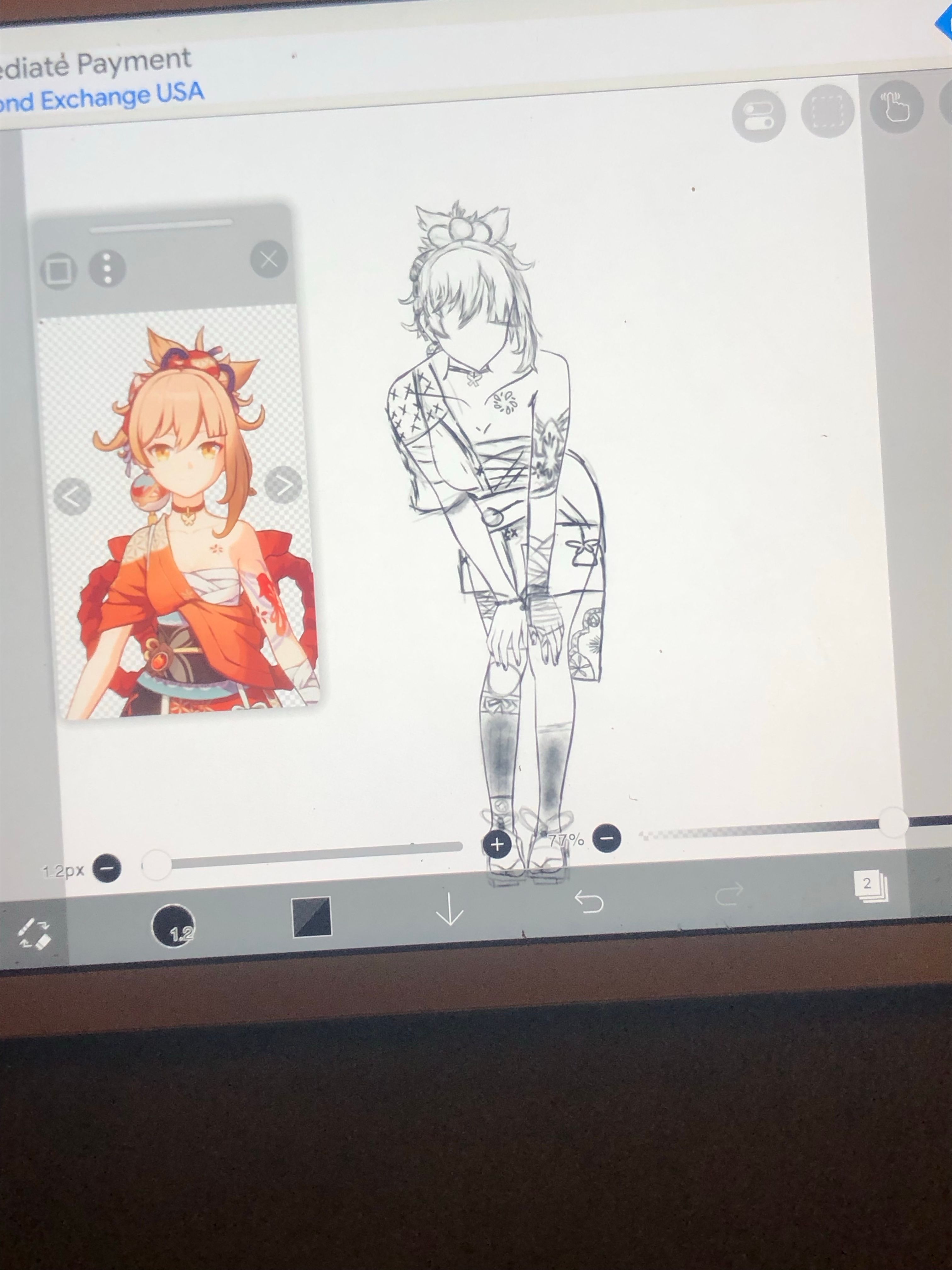 I finally finished sketching Yoimiya! Genshin Impact | HoYoLAB