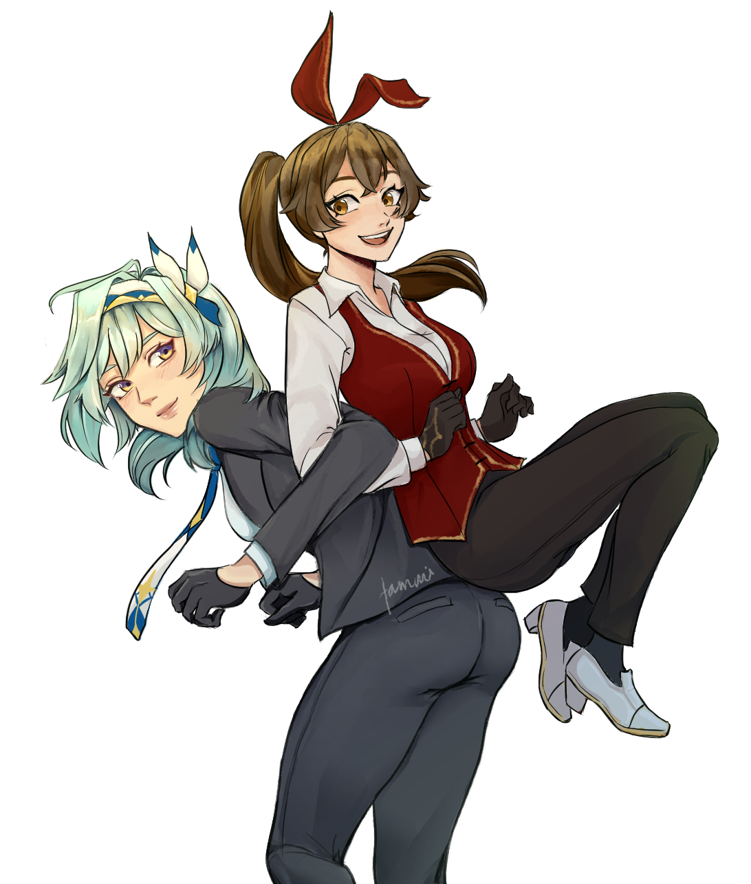 first art post!! Eula and Amber Genshin Impact | HoYoLAB