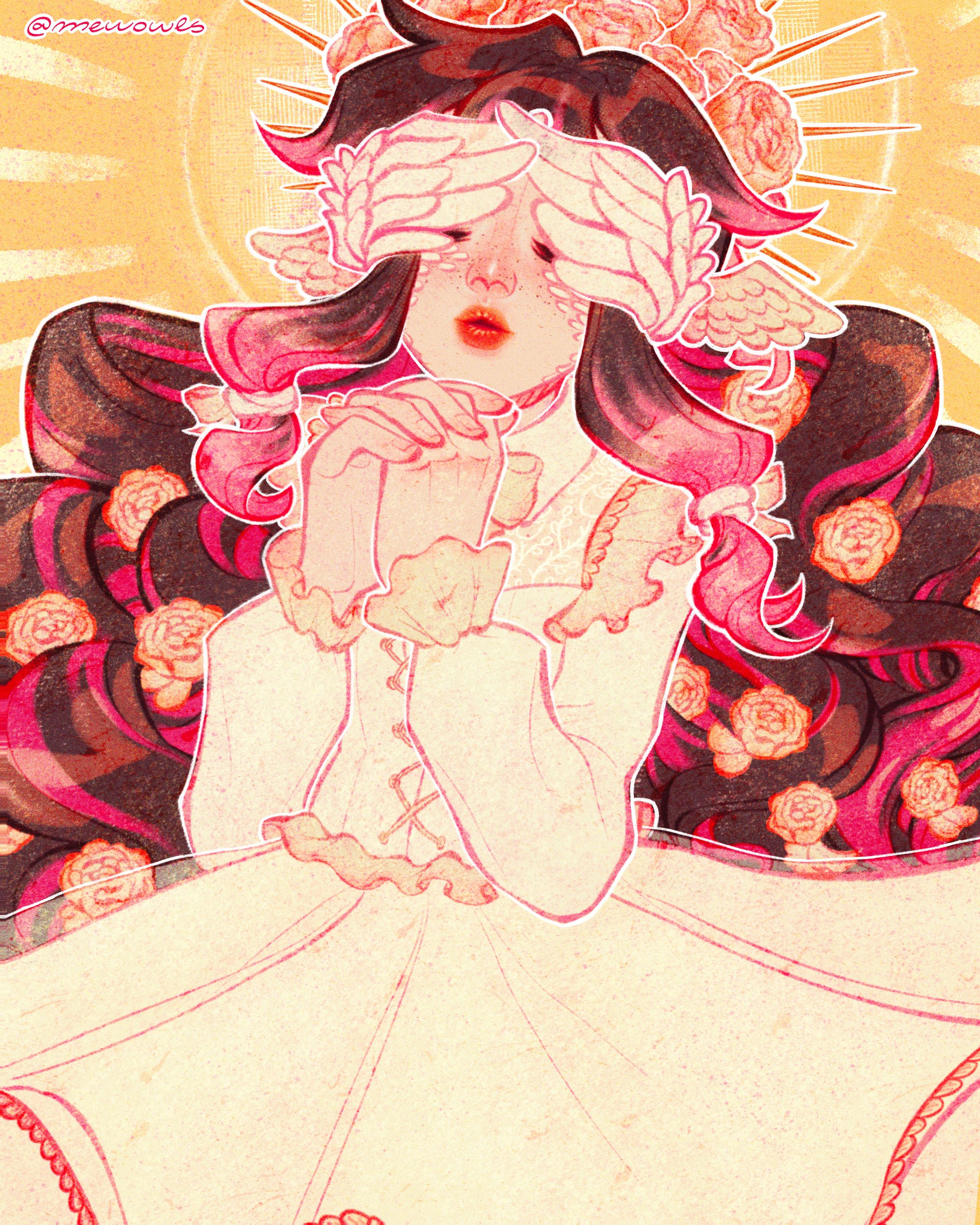 Damselette DTIYS! Alternative biblical angel design made by me! Genshin ...