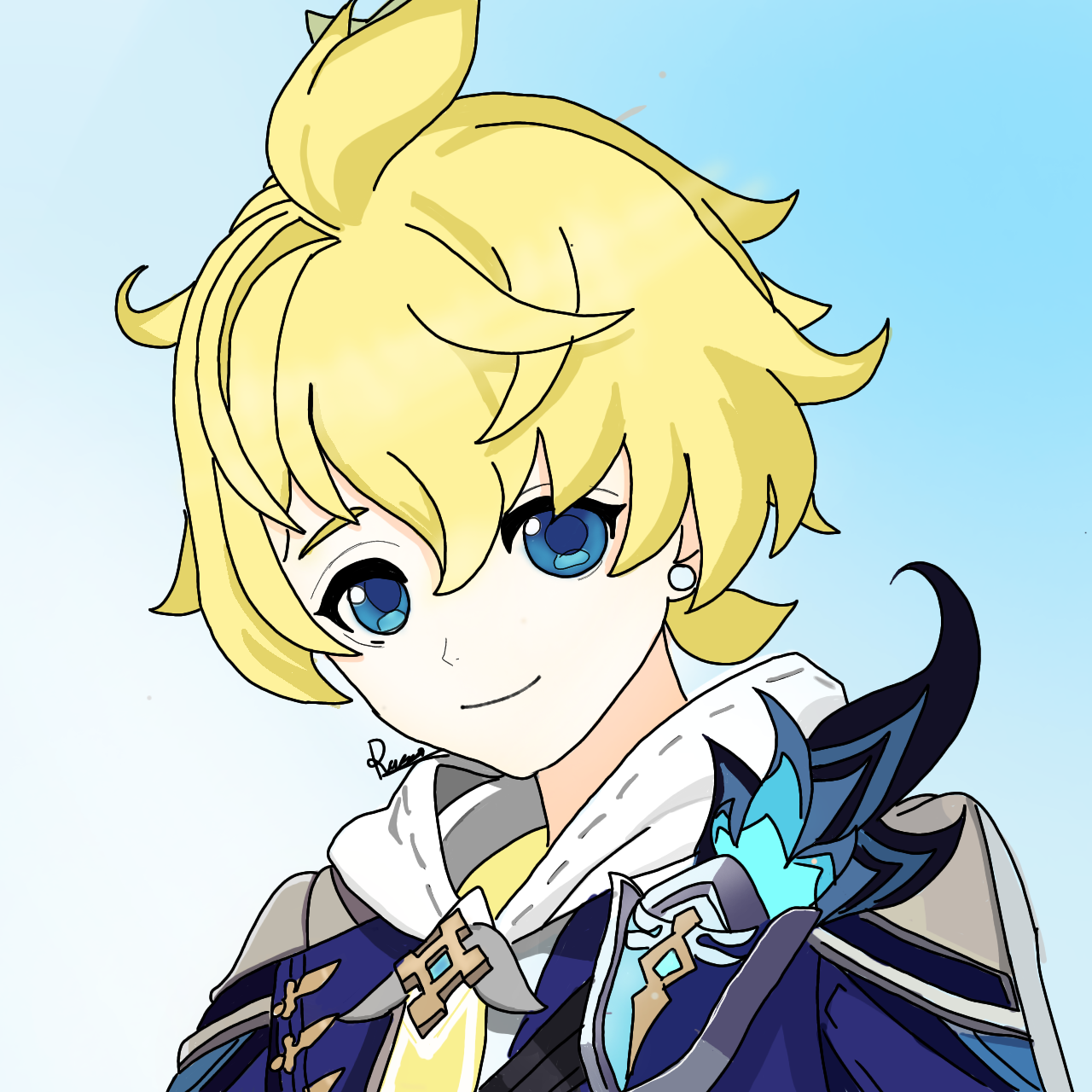 I drew Mika!!! Genshin Impact | HoYoLAB
