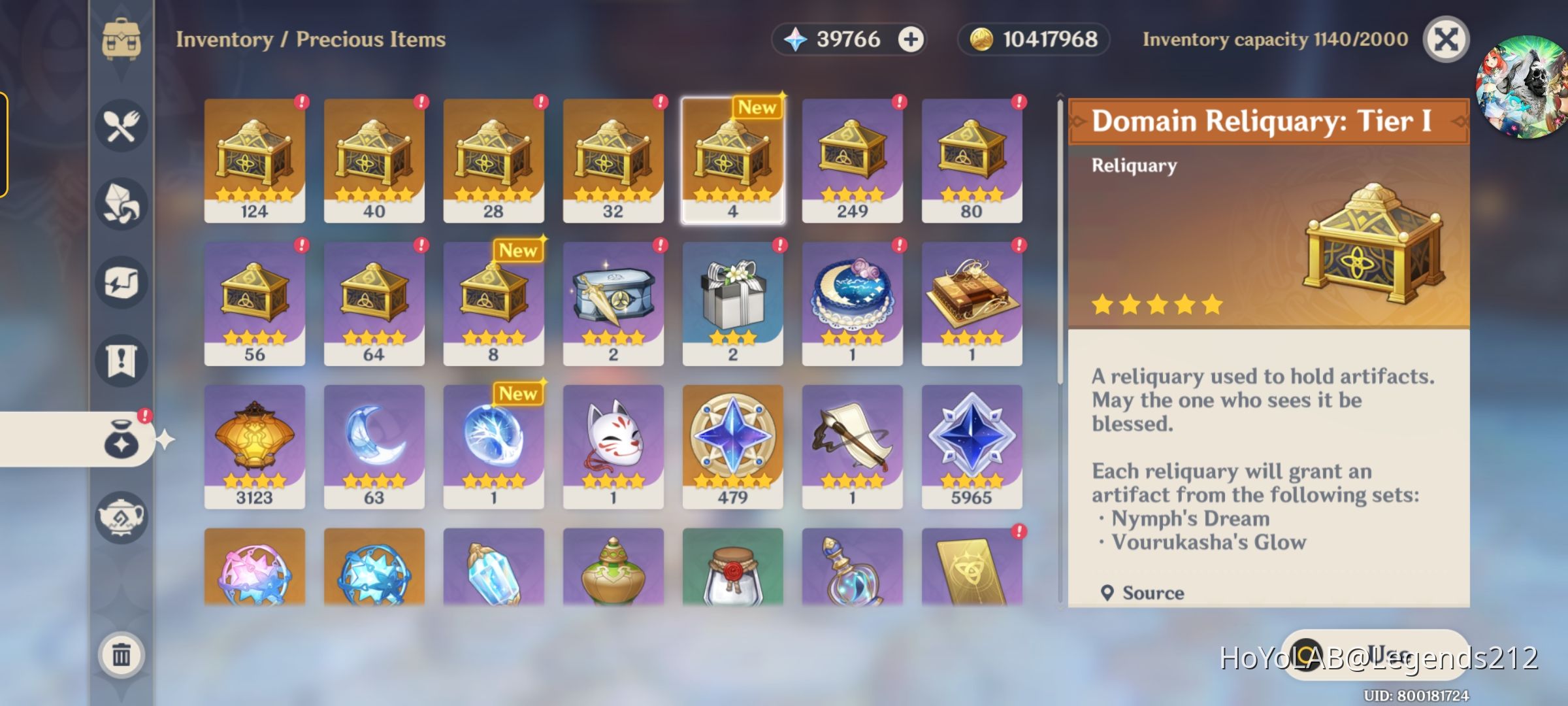 New artifact box from new spiral abyss reset Genshin Impact | HoYoLAB