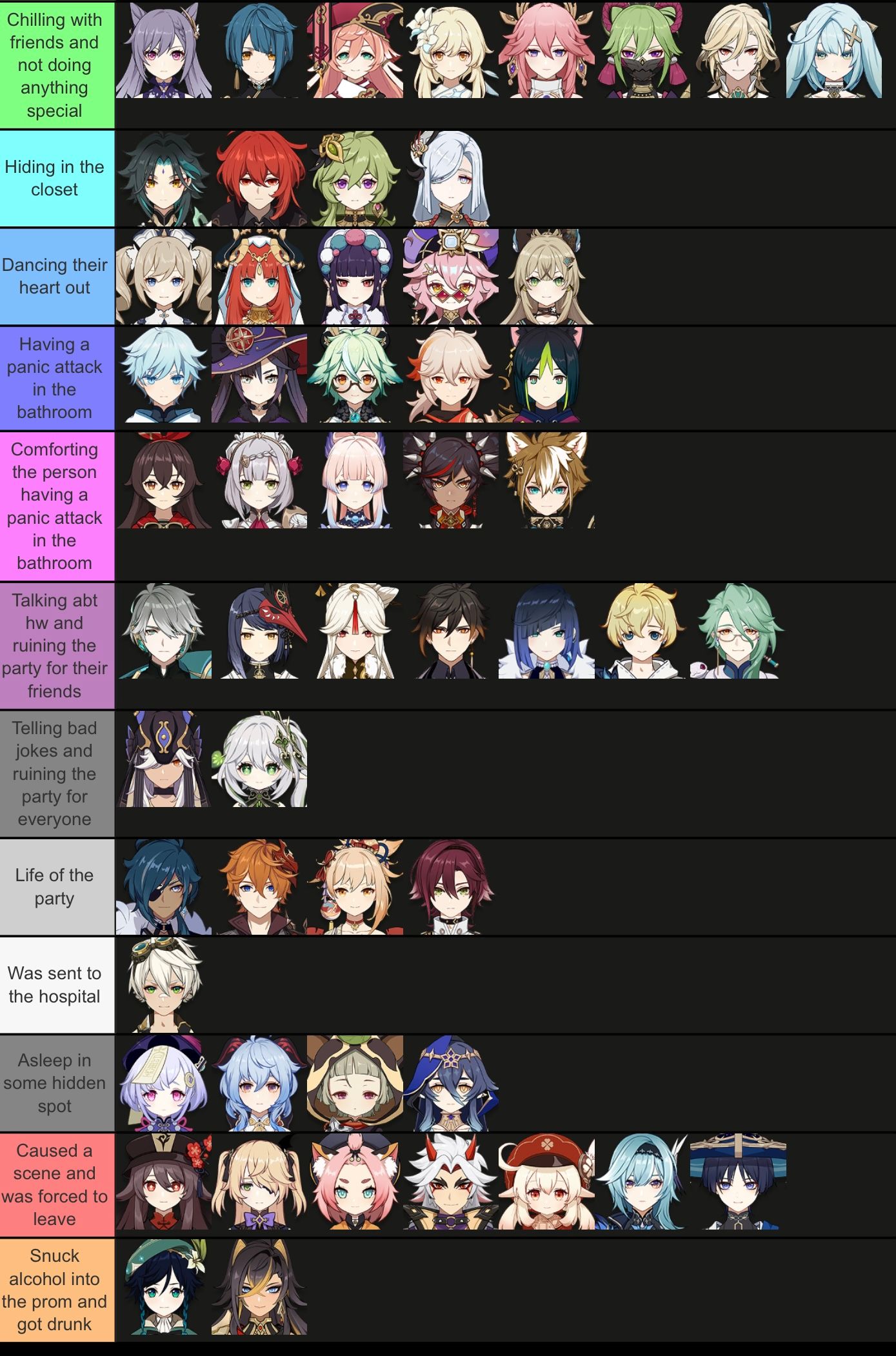 Genshin chars at school prom AU Genshin Impact | HoYoLAB