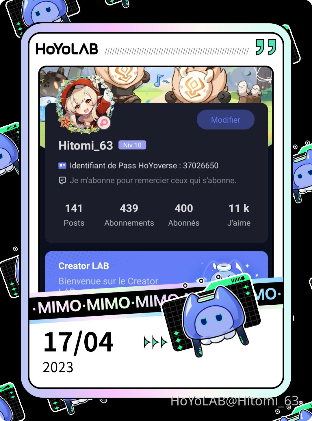 17/04 Journal -# Ça a égayé ma journée ! | HoYoLAB