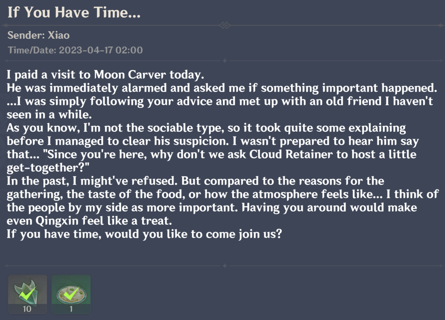 Xiao Mail Meme? Genshin Impact | HoYoLAB