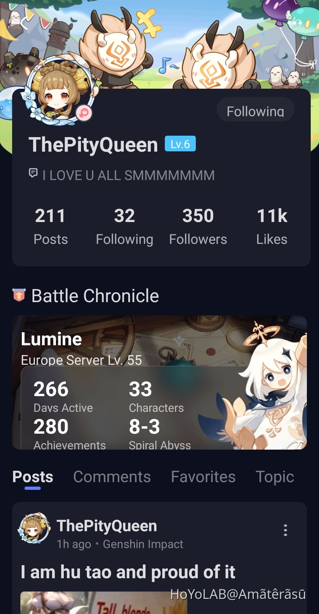 FOLLOW HER!!!! WILL NOT REGRET IT!!!!! you have to let her reach 13k !!!!! please | HoYoLAB