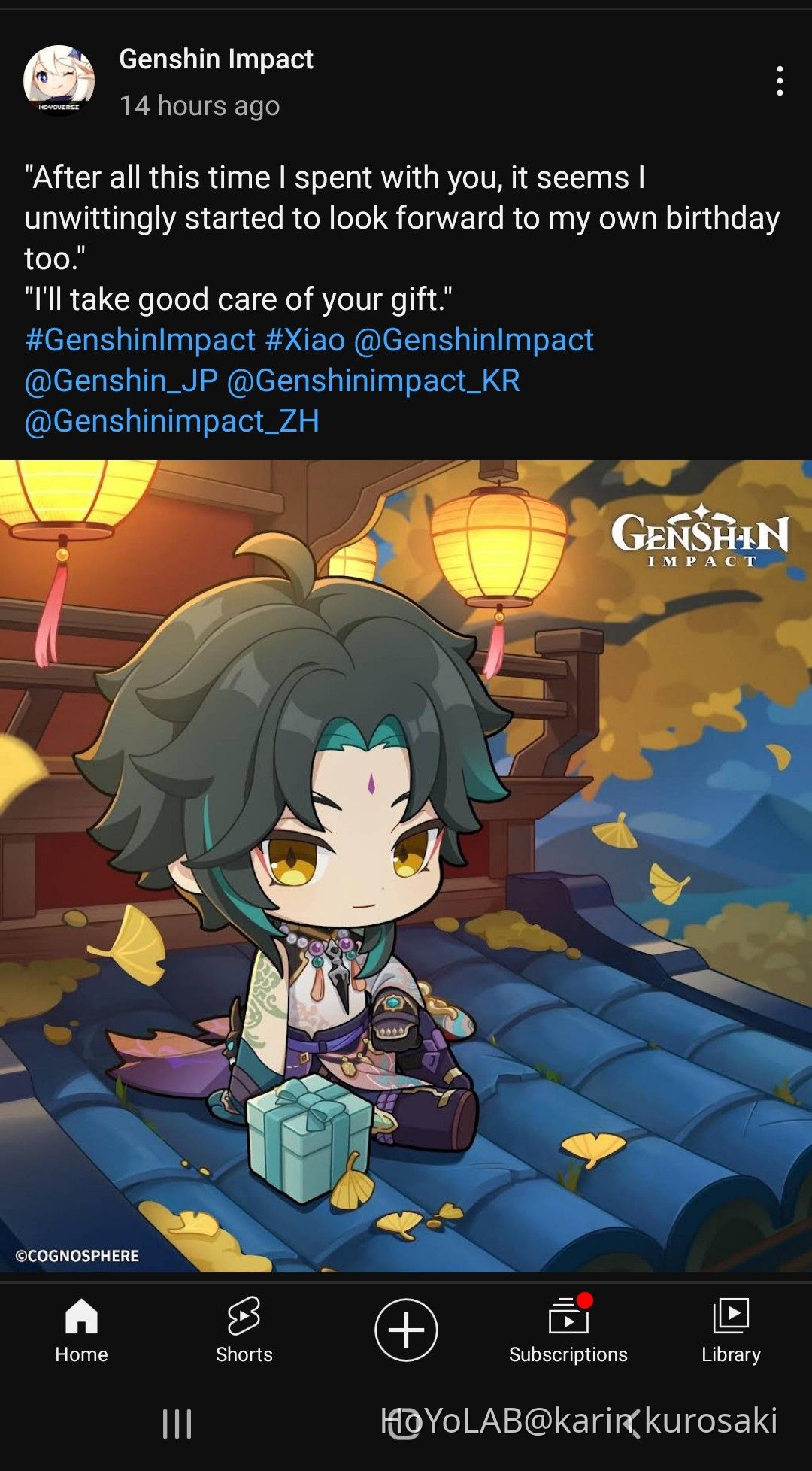 Happy birthday, xiao Genshin Impact | HoYoLAB