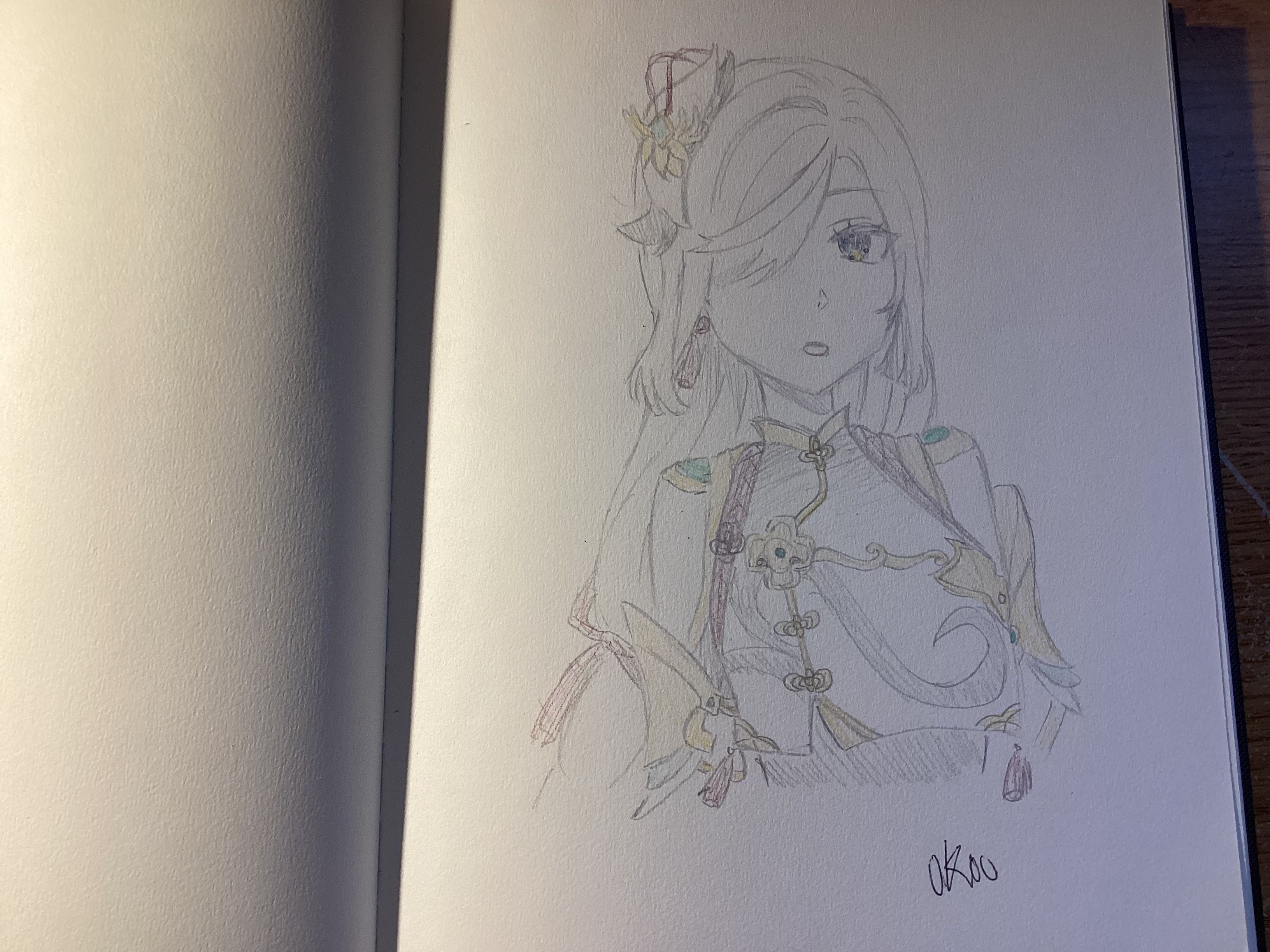 Shenhe drawing Genshin Impact | HoYoLAB