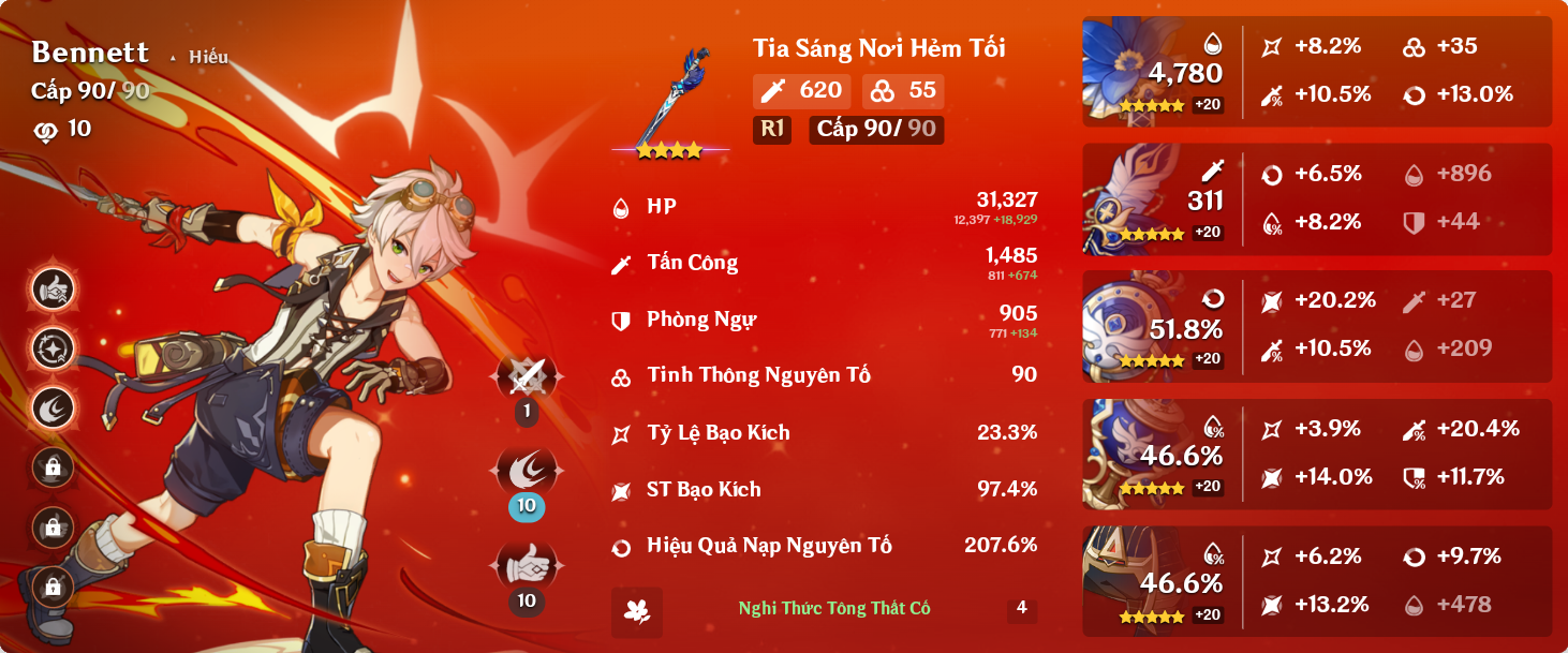 Bennett build như vầy có chơi ổn chưa ? Genshin Impact | HoYoLAB