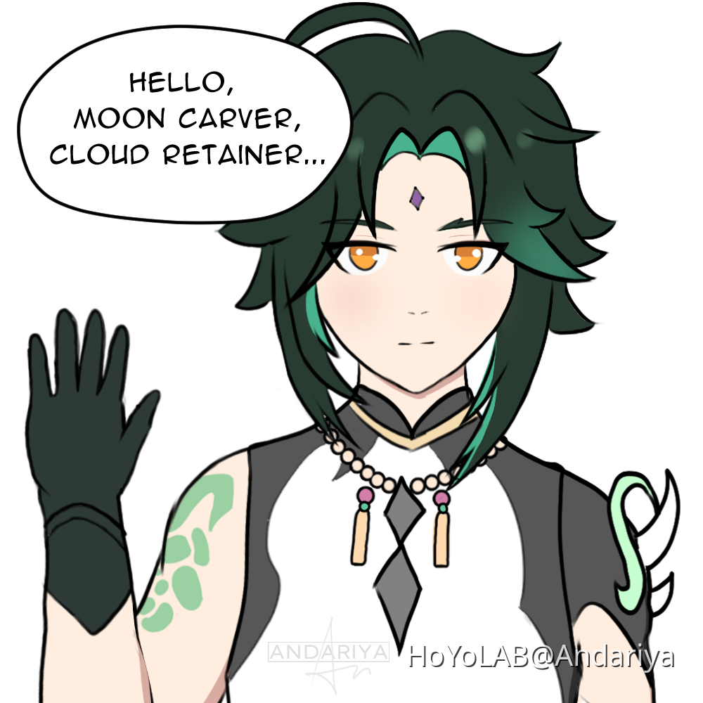 Xiao is just trying to be sociable guys... (inspired by Xiao's birthday ...