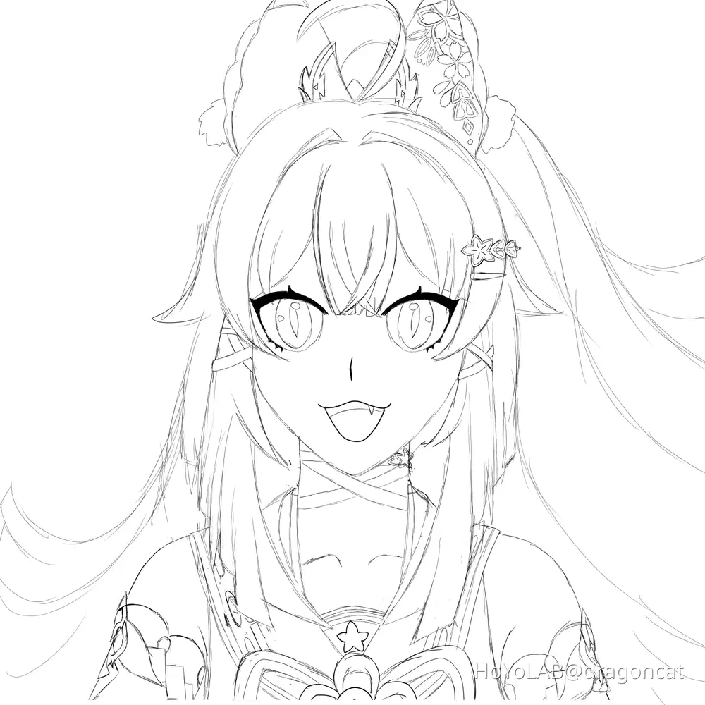 kirara coloring pages