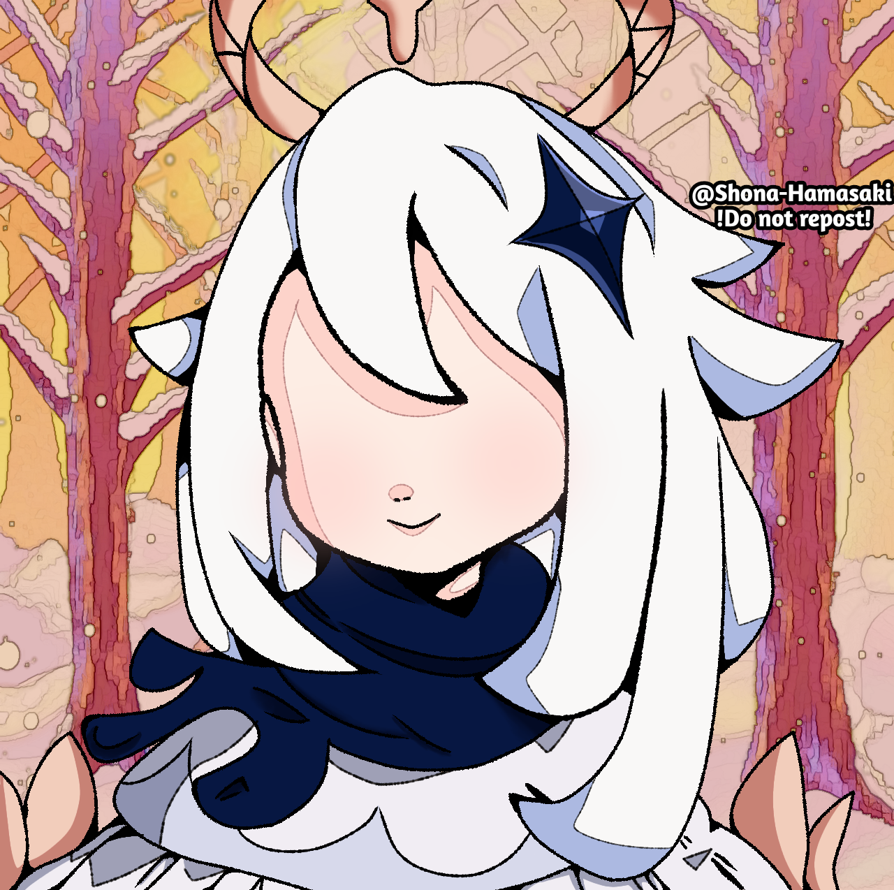 Finally finish this paimon fan art,it took me almost 2 hour Genshin ...