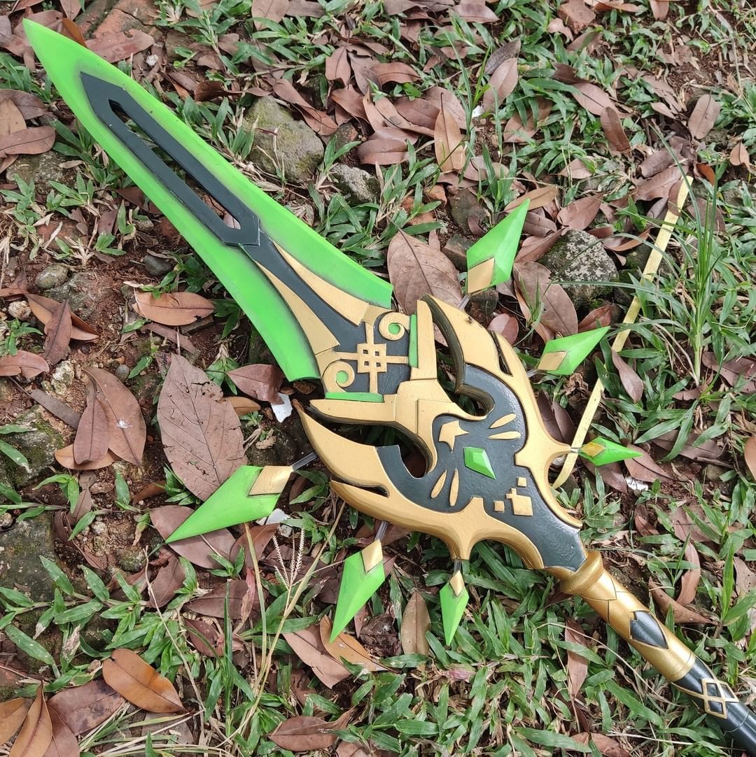 Primordial Jade Winged-Spear Cosplay Props Genshin Impact | HoYoLAB