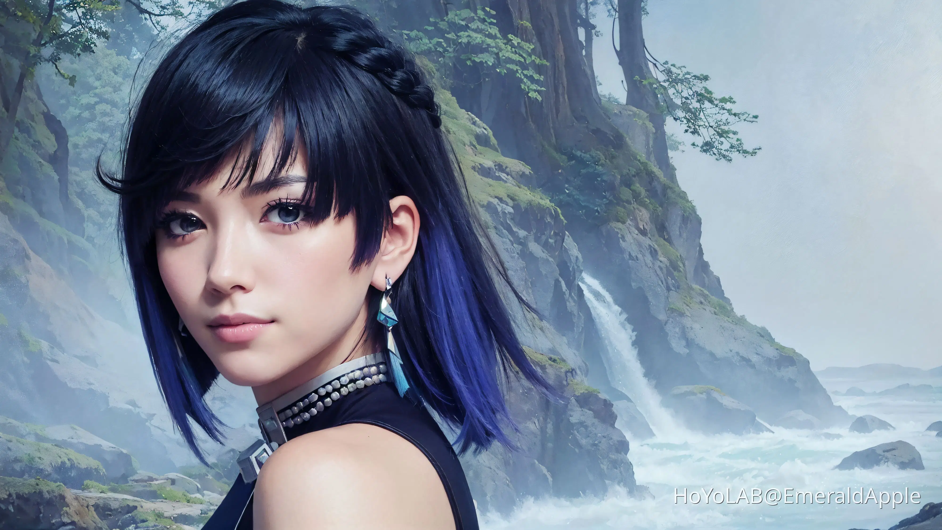 Face closeups of Yelan in 4K resolution (upscaled) with stable ...