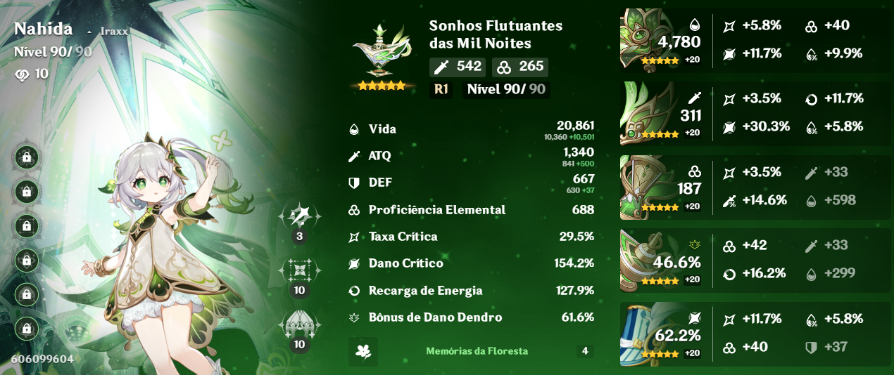 Ajuda no na build da nahida Genshin Impact | HoYoLAB