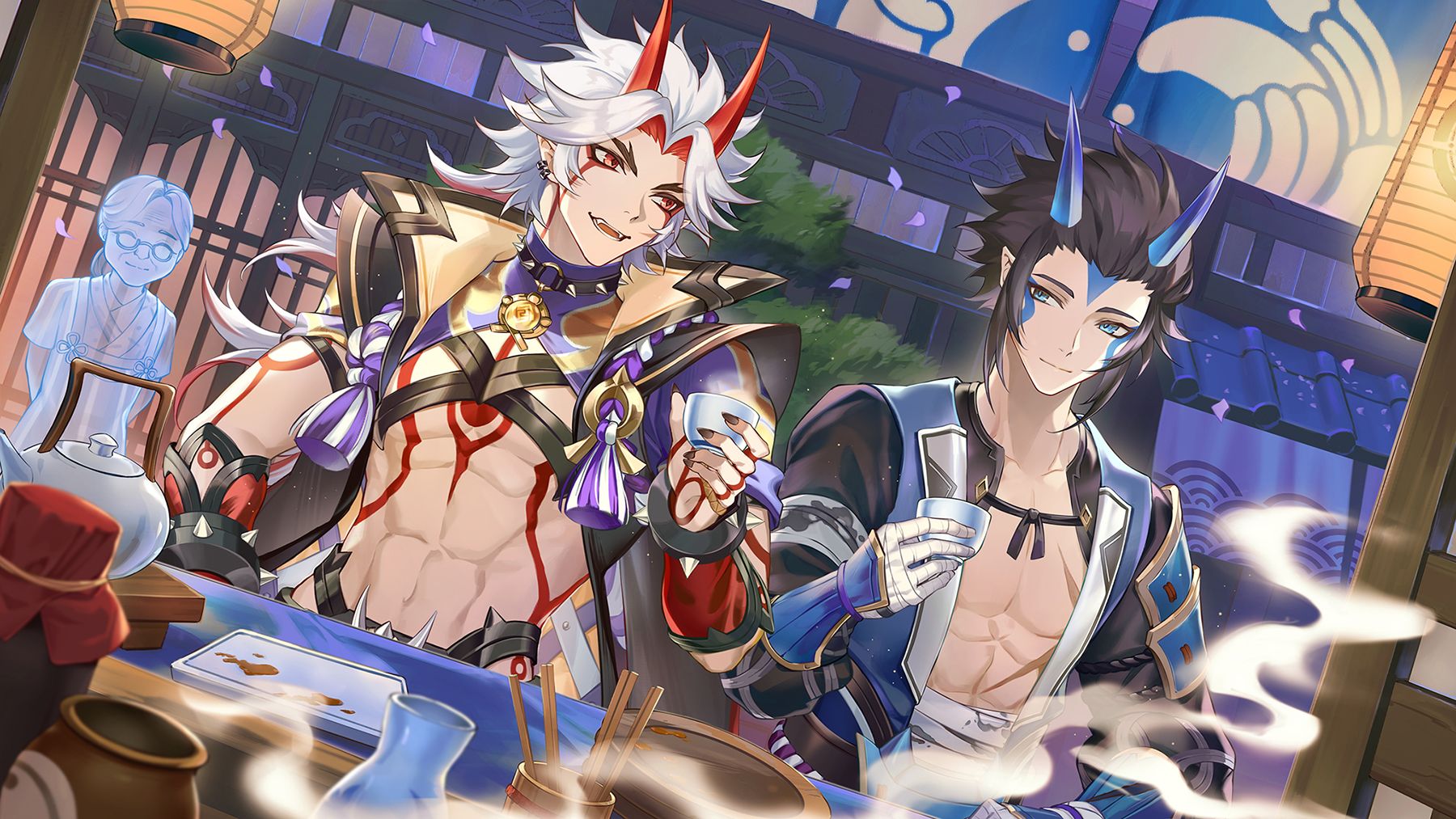 Itto and Takuya for 2023 Spring HoYoFair Genshin Impact | HoYoLAB