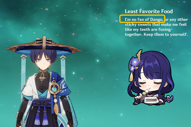 Scaramouch will you do the Fandango? XD Wanderer: 'No fan of Dango ...