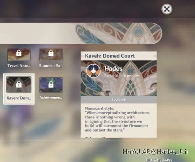 BAIZHU'S AND KAVEH'S NAMECARD CAME???!! Genshin Impact | HoYoLAB