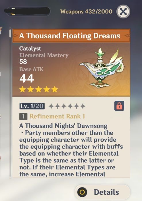 i wanted nilou's weapon but got nahida's instead (and um i got c4 layla ...