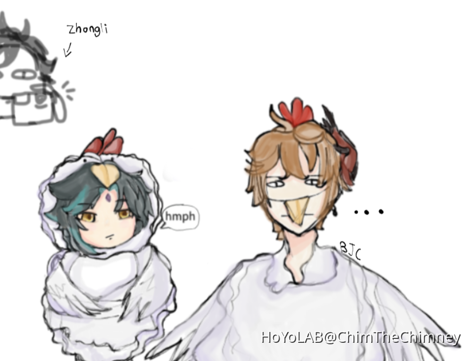 Chicken Xiao and Chicken Childe 😇 Genshin Impact | HoYoLAB