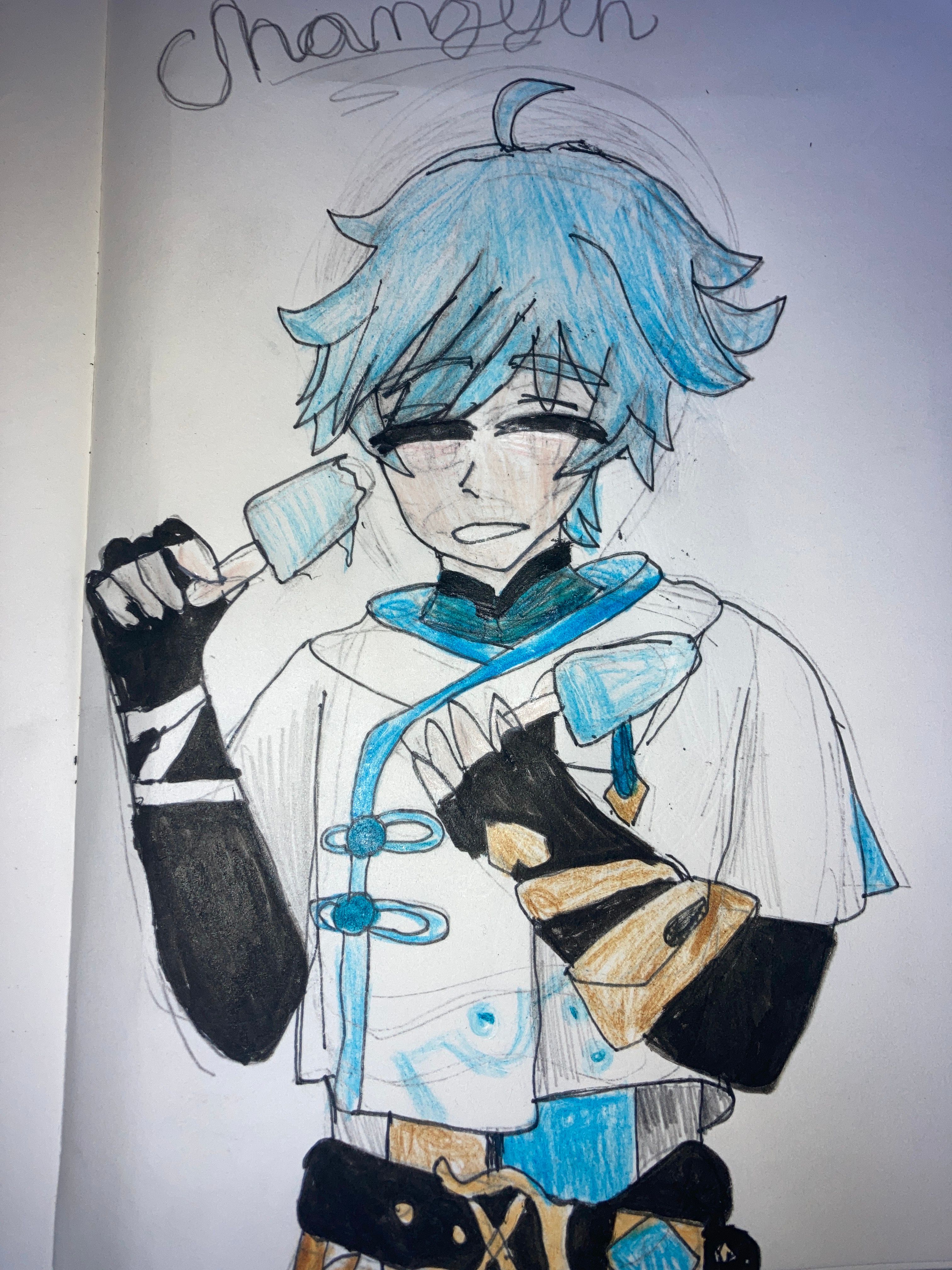 Chongyun drawing! :D Genshin Impact | HoYoLAB