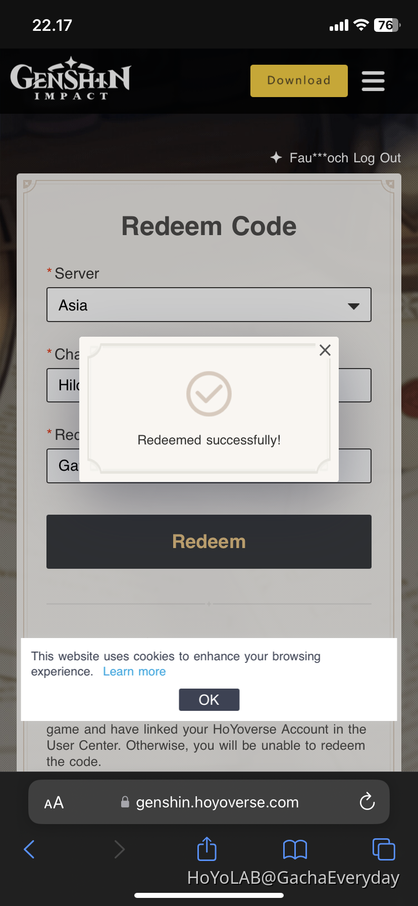 Reedem code terbaru Genshin Impact | HoYoLAB