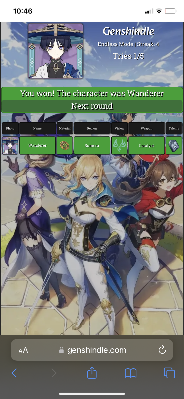 finally got genshindle right first try !! Genshin Impact | HoYoLAB