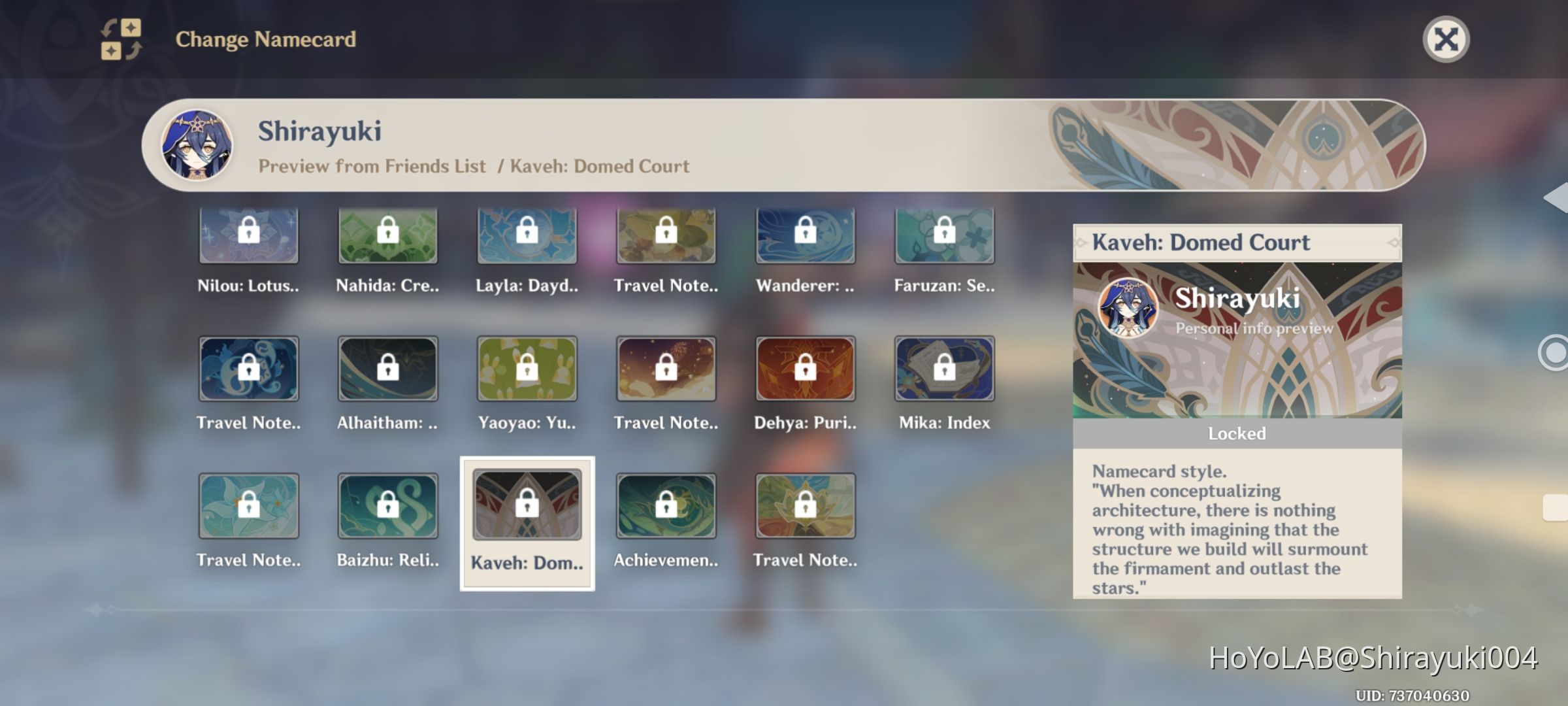 oh! Kaveh n Baizhu's namecard 🤯 Genshin Impact | HoYoLAB